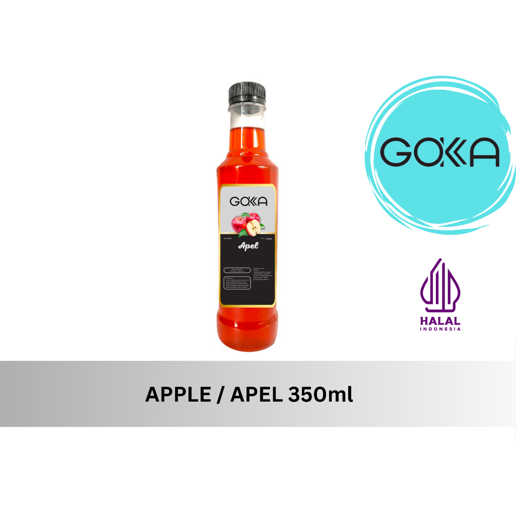 Jual GOKKA Sirup Minuman Rasa Apel 350ml Syrup | Shopee Indonesia