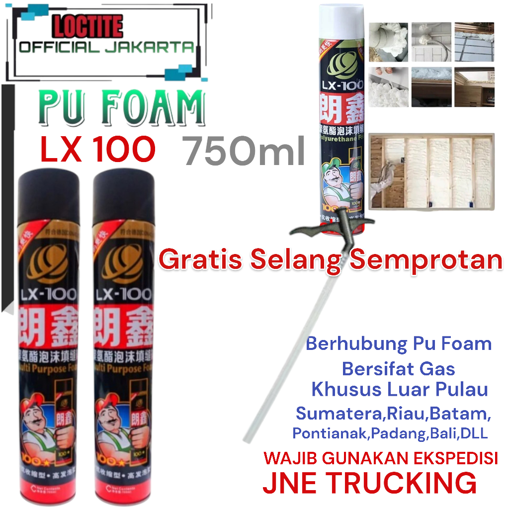 Jual PU FOAM Sealant Spray 750ml Polyurethane LX 100 PU Foam Spray 750 ml Busa Foam Preorder ...