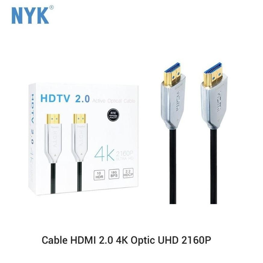 Jual KABEL HDMI FIBER OPTIC NYK 2.0 4K UHD 2160 NYK 30M 40M 50M 60M ...
