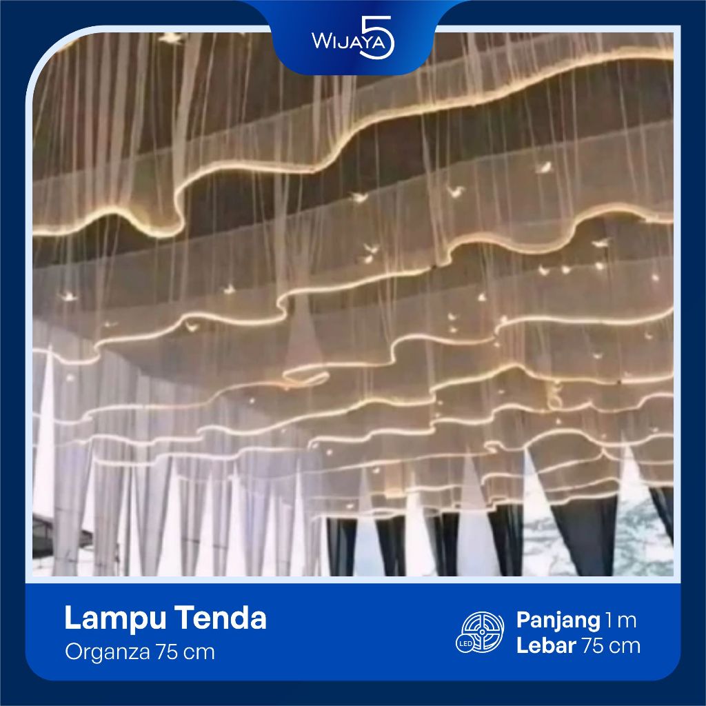 Jual Lampu Hias Dekorasi Tenda Skirting Lebar 75 cm Bahan Kain Kaca ...