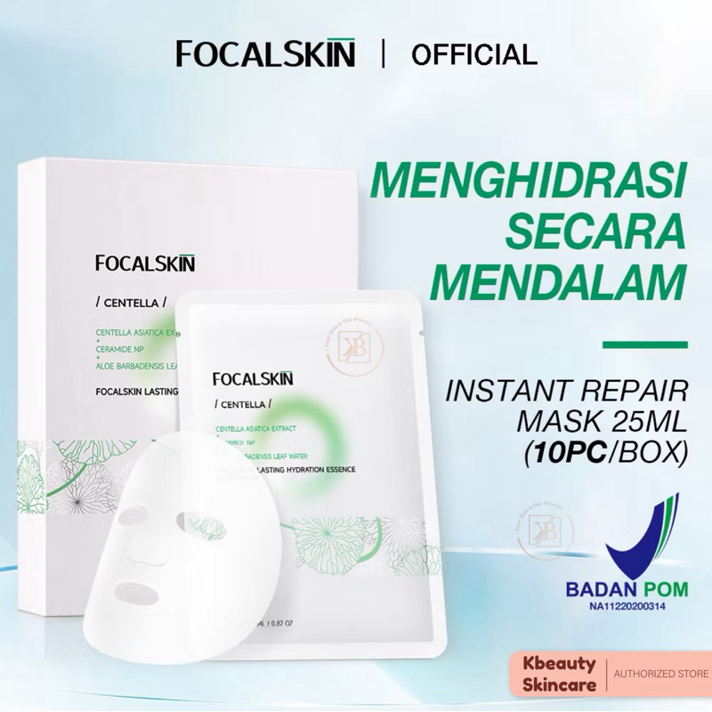 Jual FOCALSKIN Instant Repair Hydrating Essence Mask Wajah Moisturizing ...