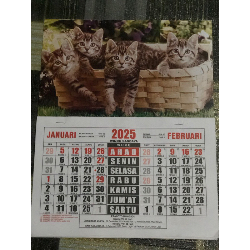 Jual kalender kantor // kalender rumah // kalender dinding 2025 ...