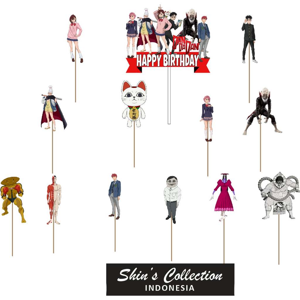 Jual Cake topper Dandadan Anime isi 13 pcs | Shopee Indonesia