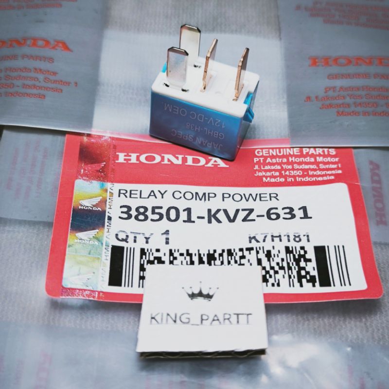 Jual Relay Comp Power Stater Kaki 4 Biru Honda Beat Fi Stater kasar ...