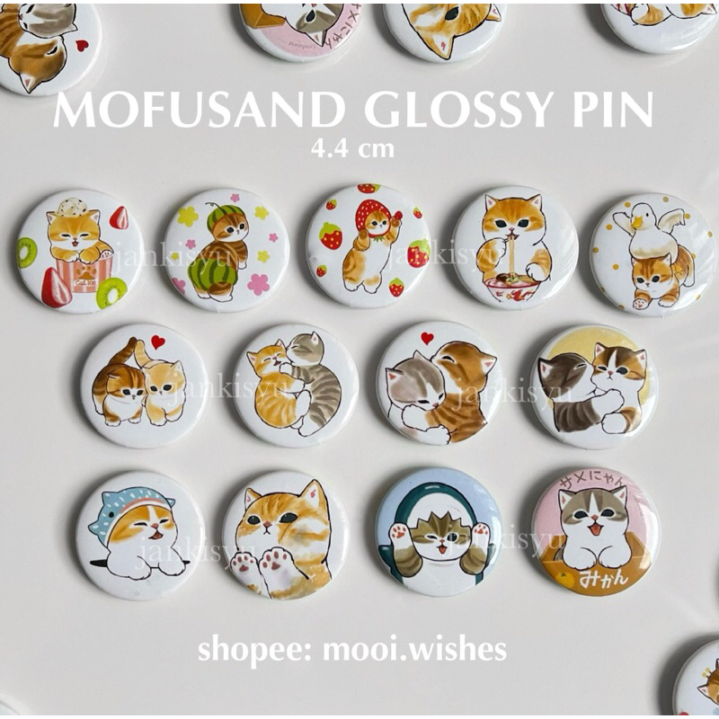 Jual Mofusand Cat Kucing Girl Glossy Pin Aesthetic Power Puff Japan ...