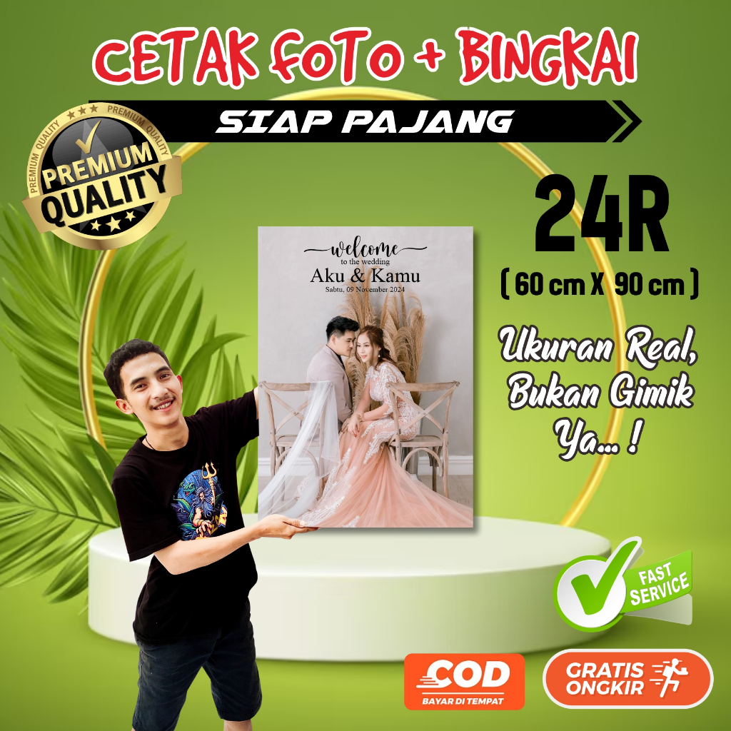 Jual CETAK FOTO + BINGKAI SPANRAM CUSTOM UKURAN BESAR 60X90 CM | Shopee ...