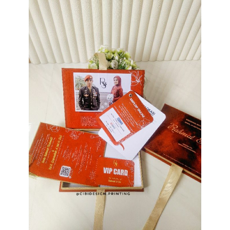 Jual (Min 5 Pcs) Undangan Nikah Hardbox VIP Aesthetic mewah Custom Free ...