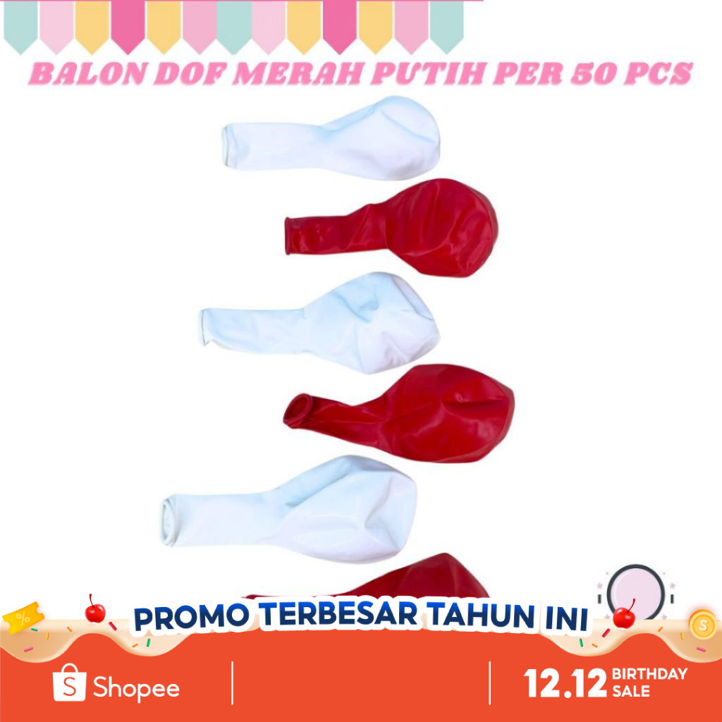 Jual Balon Doff 12 Inch Balon Latex Retro Matte Per 50 Pcs Balon Merah ...