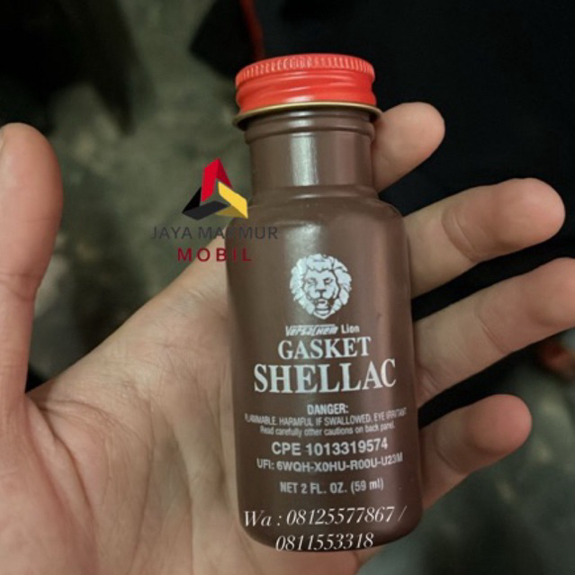 Jual LEM GASKET SHELLAC VERSACHEM LION LEM INDIAN 59ML | Shopee Indonesia