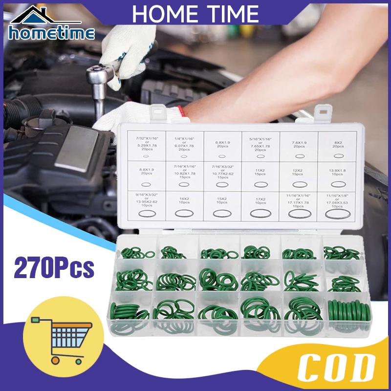 Jual Karet Rubber O Ring Seal Tightening 270 PCS O Ring Kit Rubber O Rings Karet Sil 270Pcs for ...