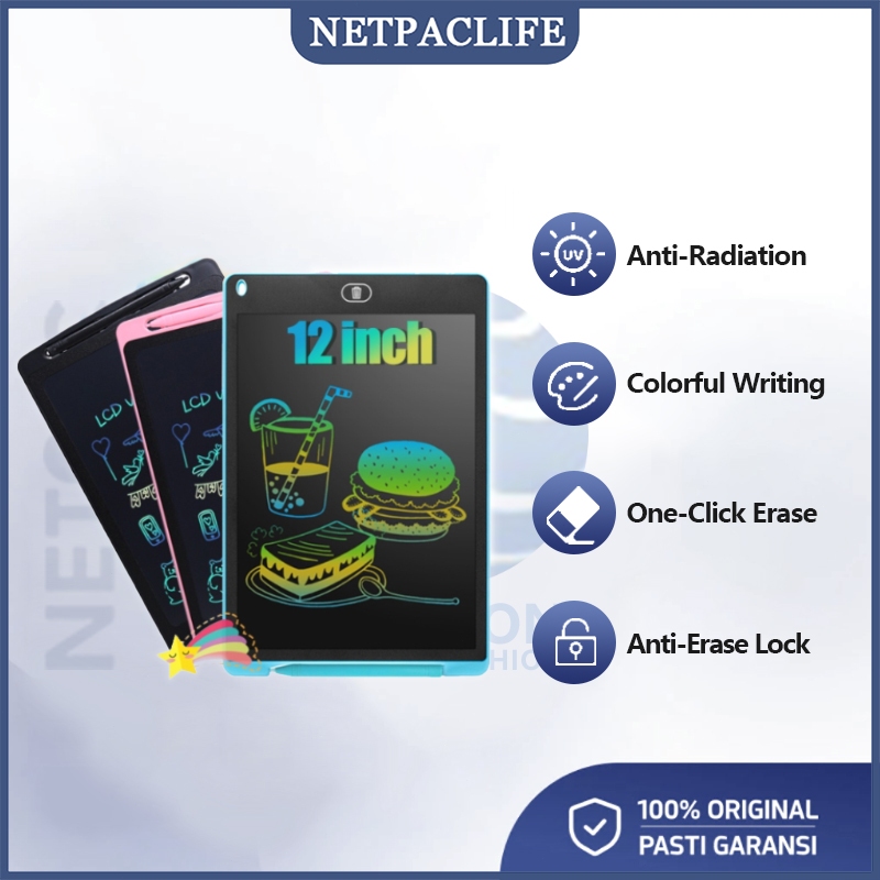 Jual NETPACLIFE LCD Writing Tablet 8.5 inch/10 inch/12 inch Drawing Pad ...