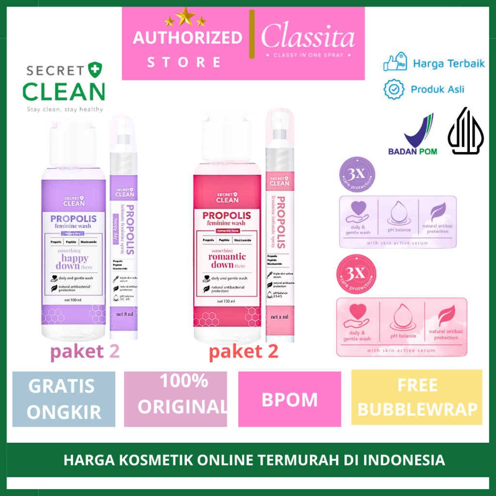 Jual 𝐂𝐋𝐀𝐒𝐒𝐈𝐓𝐀.𝐈𝐃 -[2IN1 Clean] Secret Clean | Pembersih & Perawatan ...