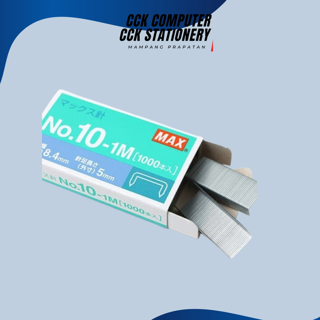 Jual MAX Staples No.10 / Steples Hekter Isi Stepler MAX Kecil No.10-1M ...