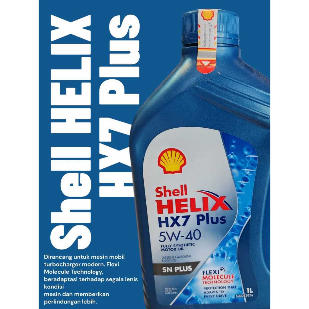 Jual Oli mesin mobil shell helix HX7 PLUS 5W-40 ( 1 LITER) | Shopee ...