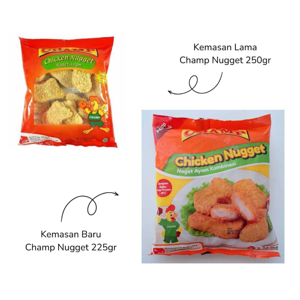 Jual Champ chicken nugget 225 gram nuget ayam champ terlaris | Shopee ...