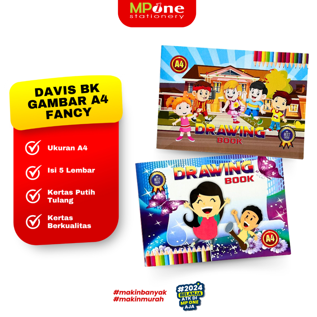 Jual (1 PCS) Davis Buku Gambar Anak Ukuran A4 / Drawing Book Motif ...