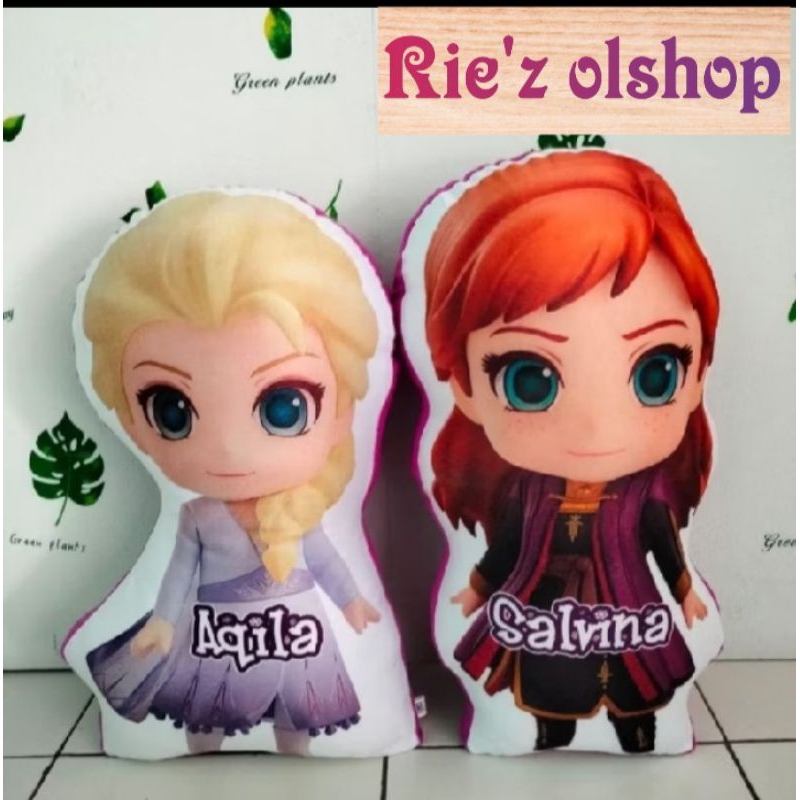 Jual BANTAL FROZEN CUSTOM NAMA / BONEKA FROZEN PRINTING (FREE UKIR NAMA ...