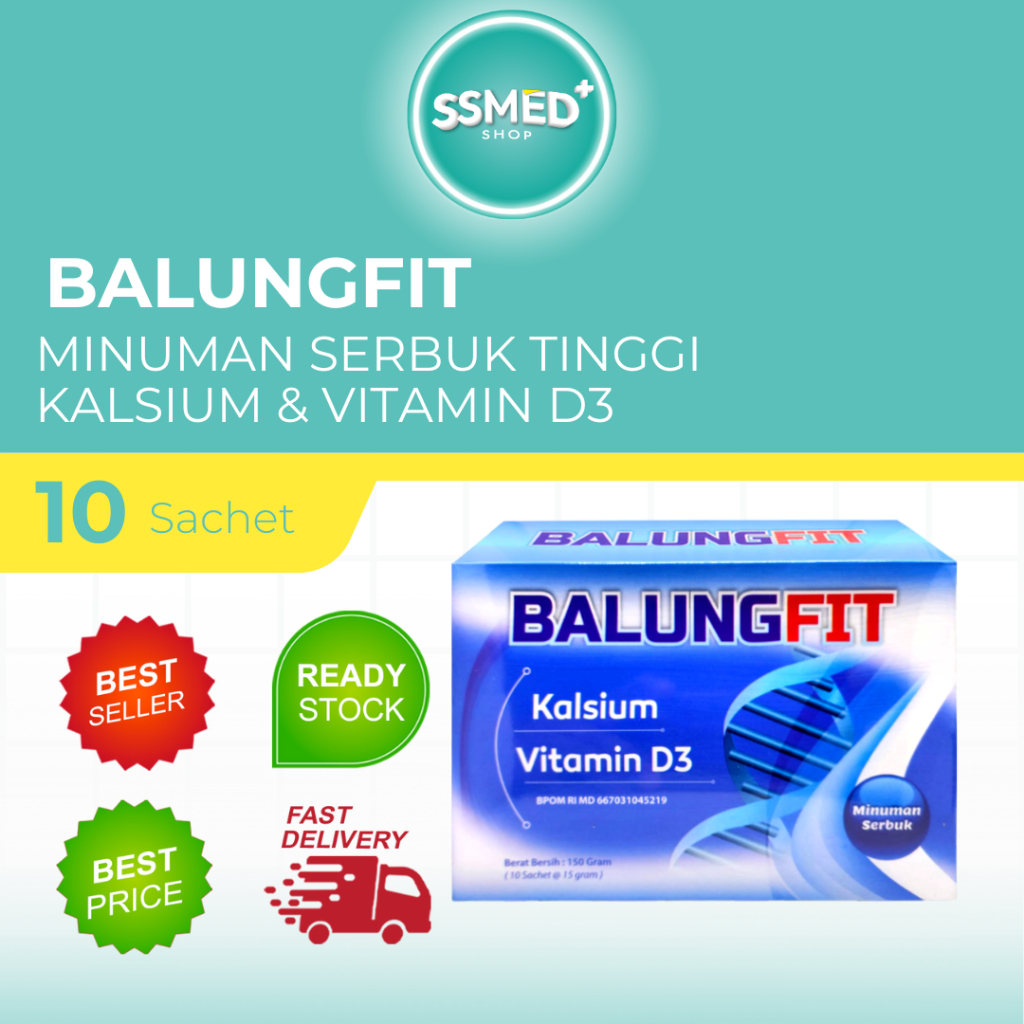 Jual BALUNGFIT MINUMAN SERBUK KALSIUM & VITAMIN D3 UNTUK TULANG ISI 10 ...