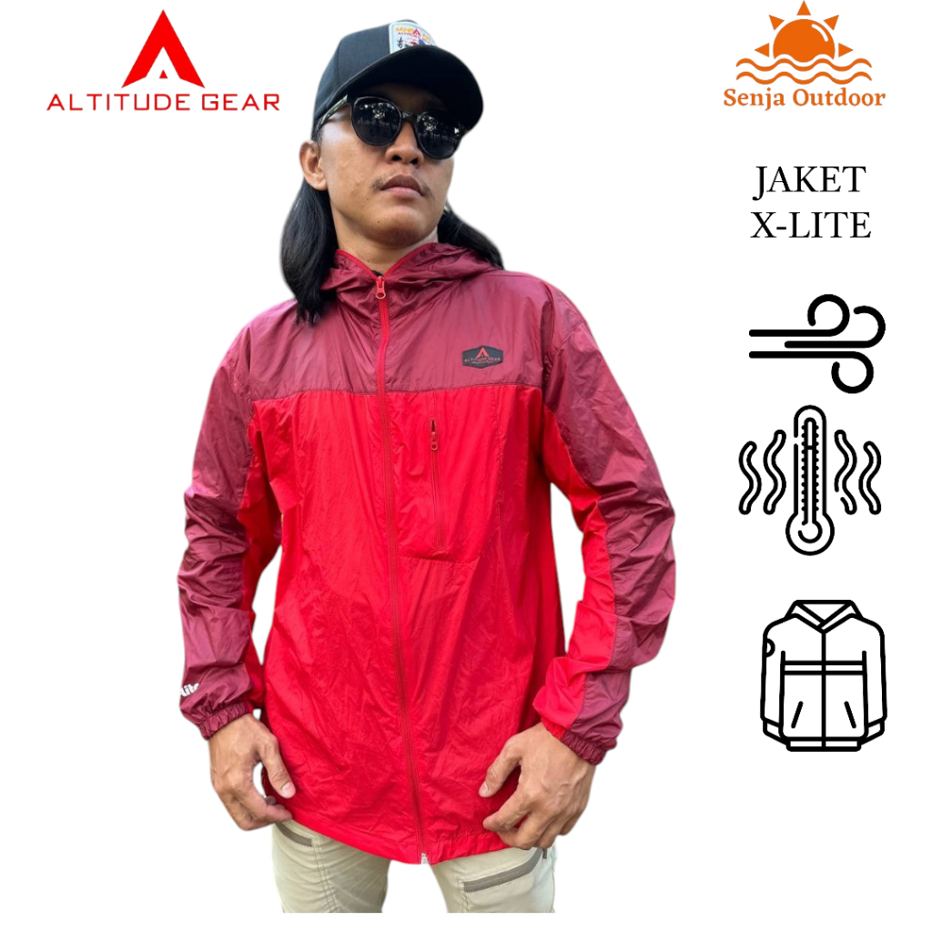 Jual Altitude gear Jaket Running Pria Ultralight Portable Stow Pocket ...