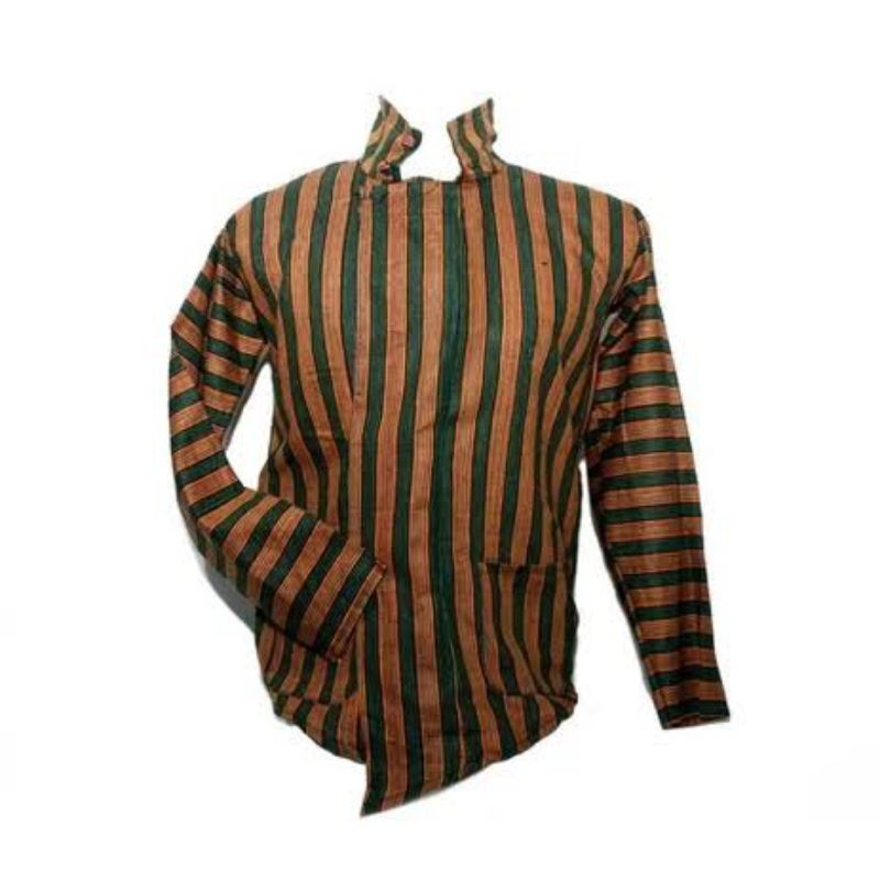 Jual BAJU SURJAN LURIK HALUS PAKAIAN ADAT JAWA WARNA HIJAU COKLAT MURAH | Shopee Indonesia