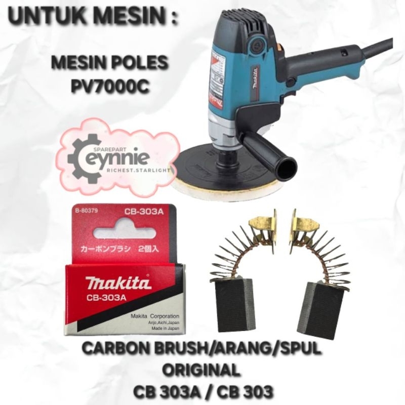 Jual CARBON BRUSH MESIN POLISHER PV 7000 C MAKITA CB 303A CB 303 ...