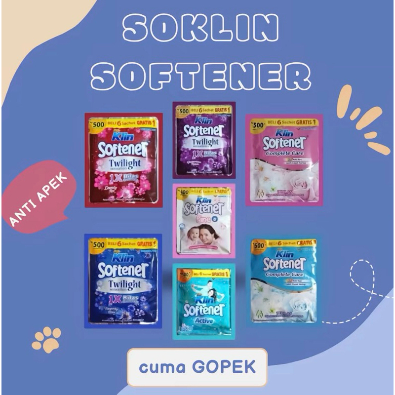 Jual 1 Renceng So Klin Softener Sekali Bilas Sachet 13ML 12pcs Pelembut ...