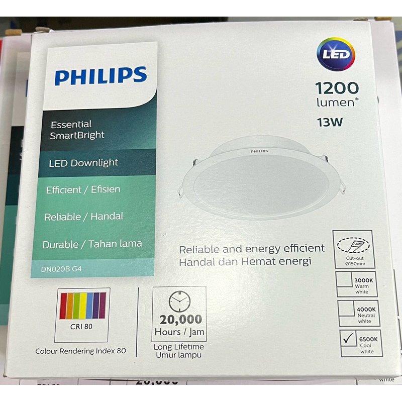 Jual Lampu Led Panel Tanam Downlight Philips 13w 13watt DN020B G3 ...