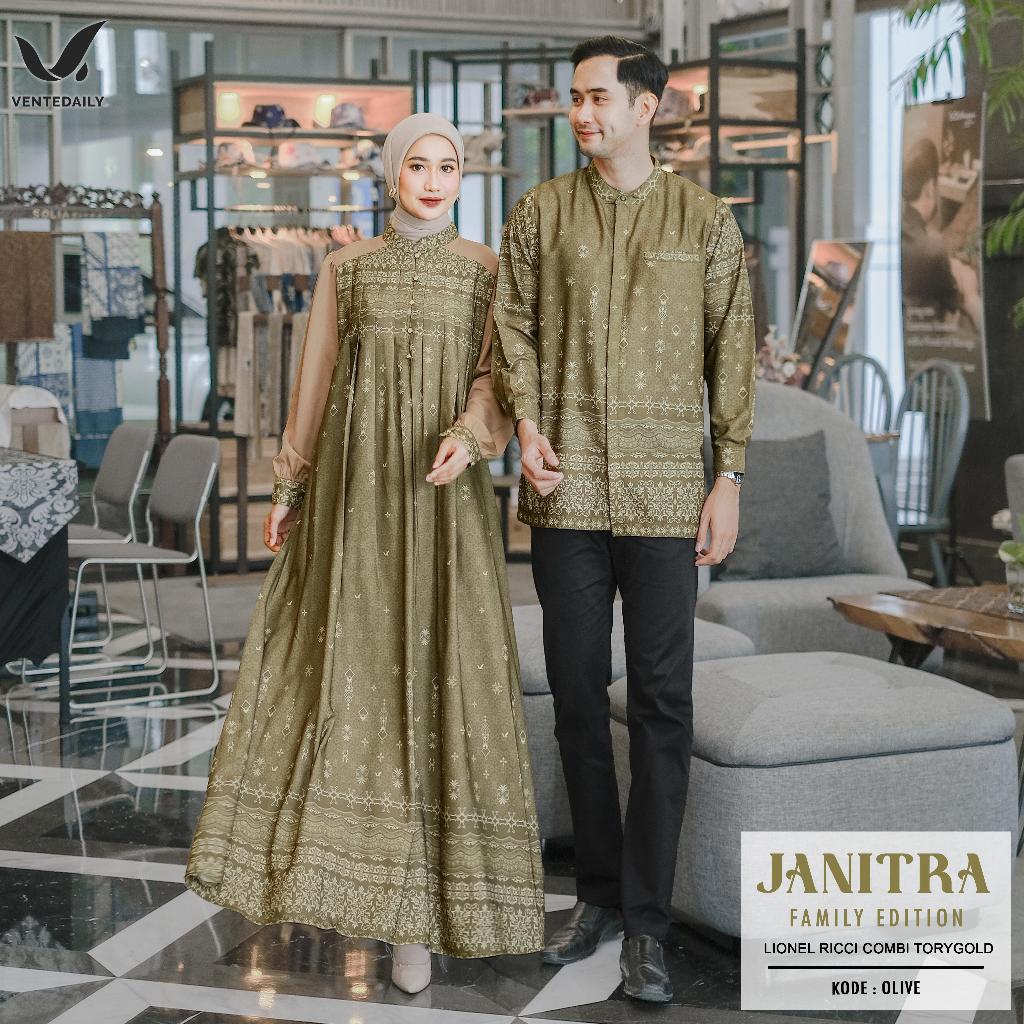 Jual Vente Daily Couple Pasangan Keluarga Muslim Kekinian Outfit Lebaran 2025 Janitra | Shopee ...