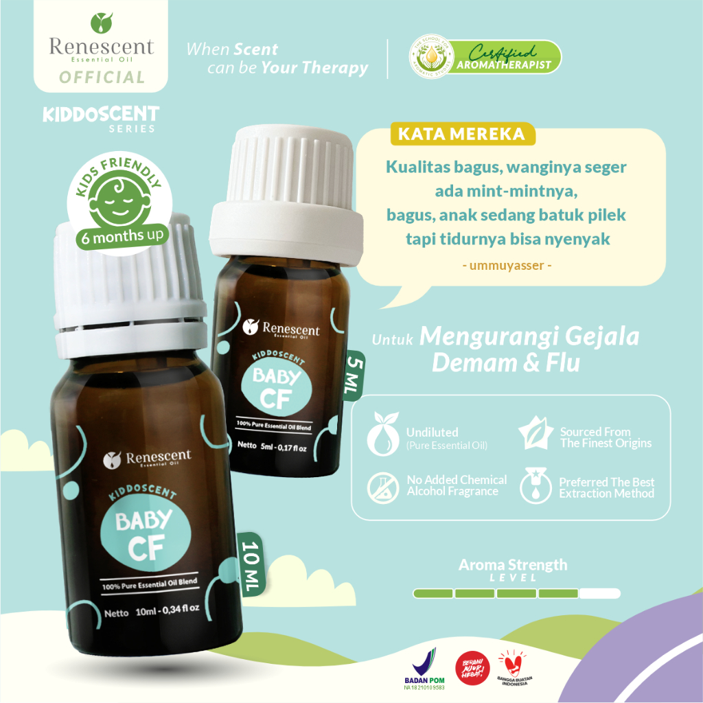 Jual Renescent Baby CF Pure Essential Oil 10ml Minyak Aromaterapi Diffuser Atasi Bapil Anak ...
