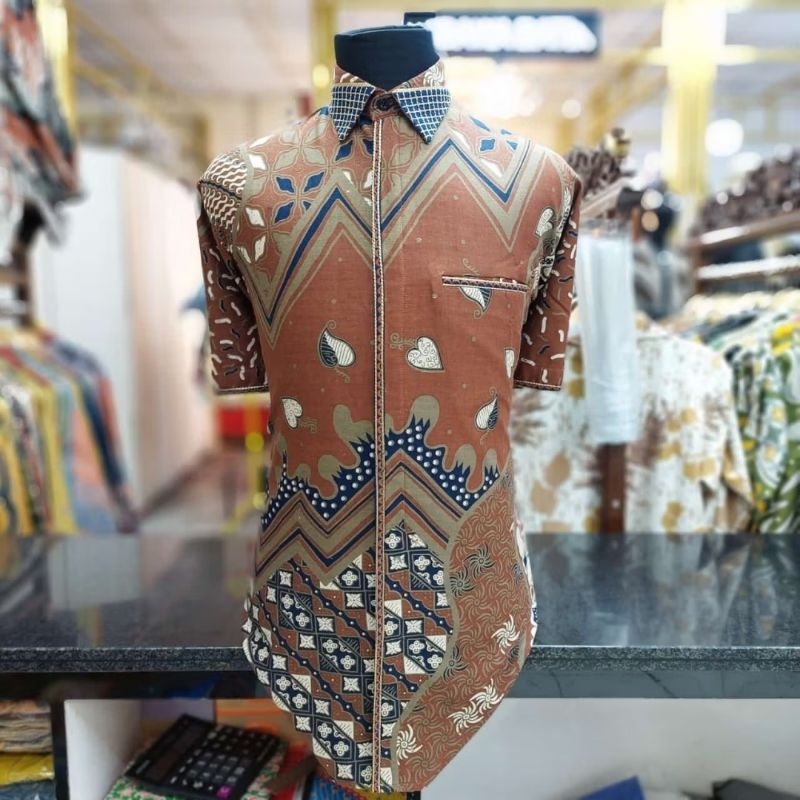 Jual KEMEJA BATIK SMOCK KATUN SOLO FULL TRIKOT WAFLLE THAMRIN CITY ...