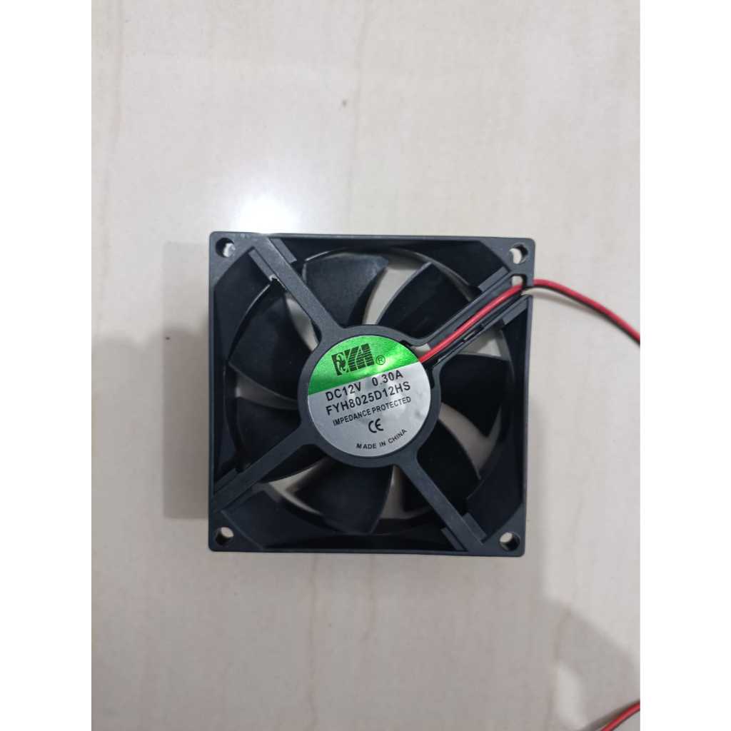 Jual KIPAS DC 8CM 12V Kipas dc 8 x 8 12 volt 0.30A | Shopee Indonesia