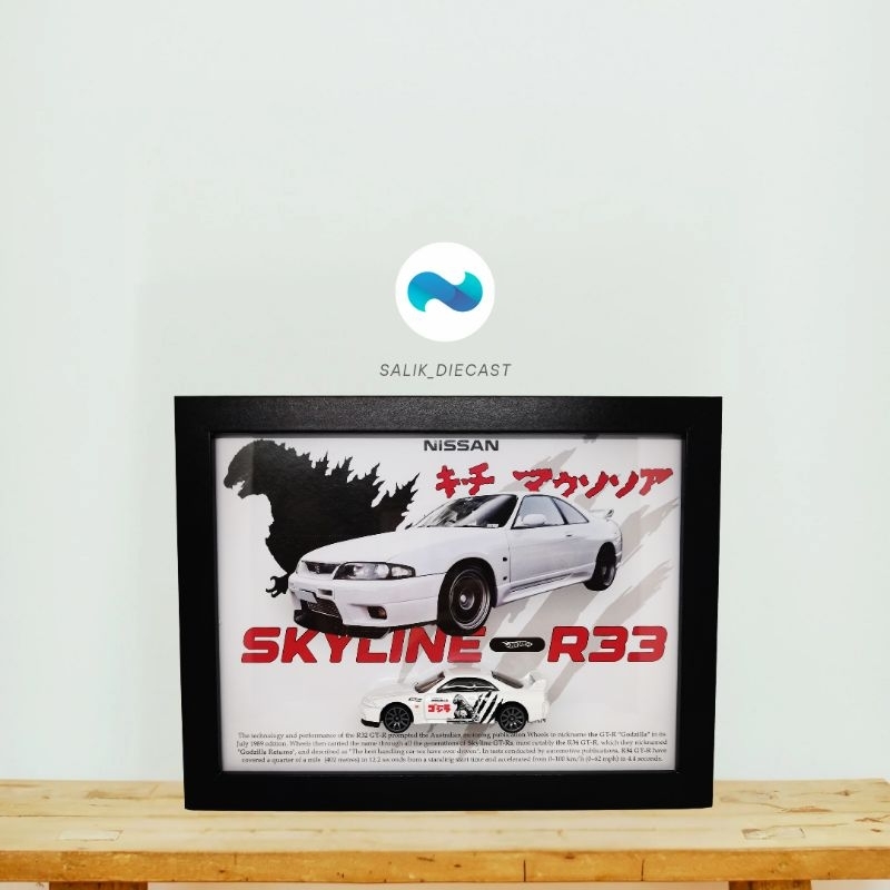 Jual Hiasan Dinding Wall Art Frame 3D Hot Wheels Diecast Nissan Skyline ...