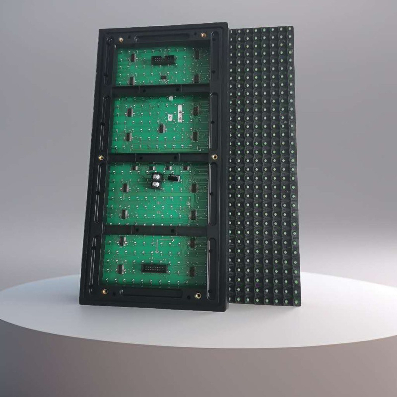 Jual led running text Module P10 hijau dip outdoor single color ...