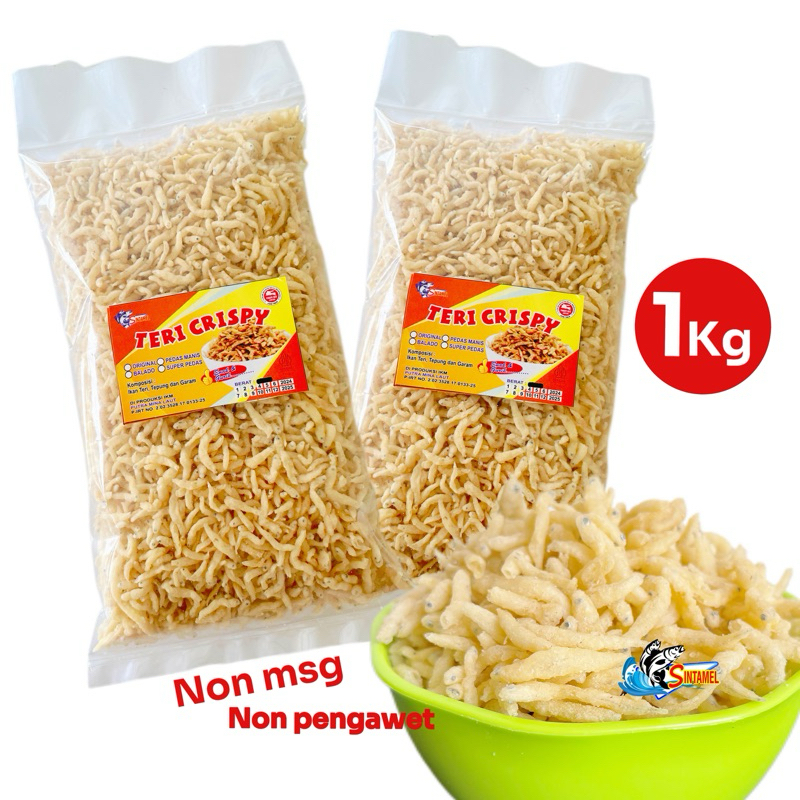 Jual Teri Crispy 1kg Kualitas Super teri Krispi sintamel lauk Teri ...