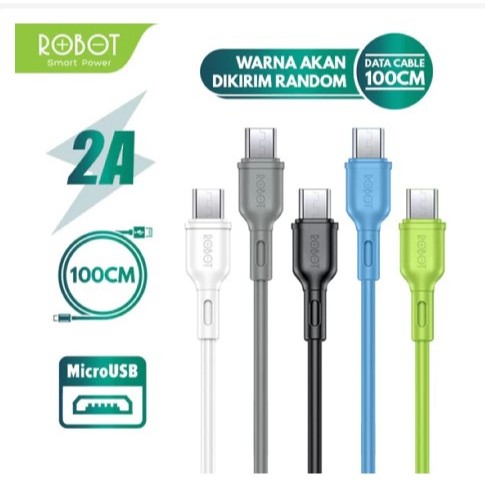 Jual Kabel data ROBOT RBM100 RBM100s micro usb 2A 100cm Eceran | Shopee Indonesia