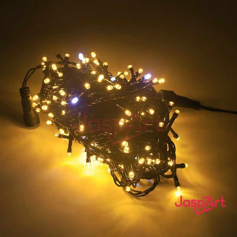 Jual LAMPU LED PANJANG 10M SAMBUNGAN BULAT SEGI 8 TERDAPAT 100 BOHLAM ...