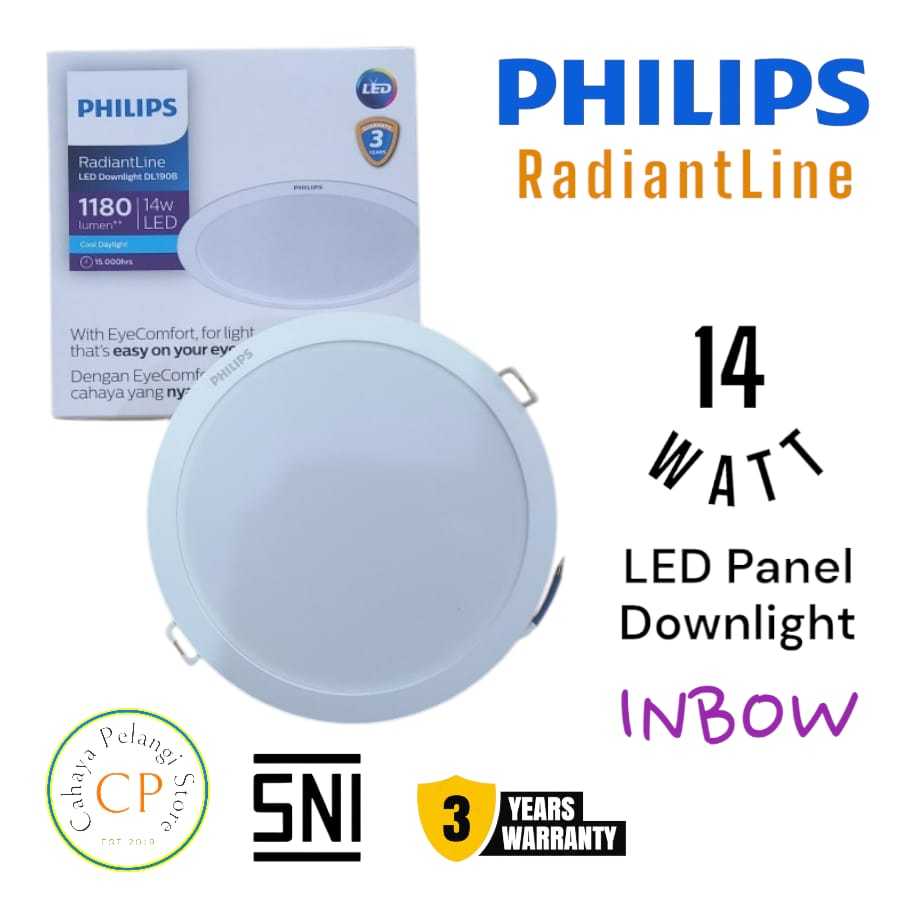 Jual PHILIPS Lampu LED Downlight 14 Watt 14w Inbow Radiantline DL190B ...
