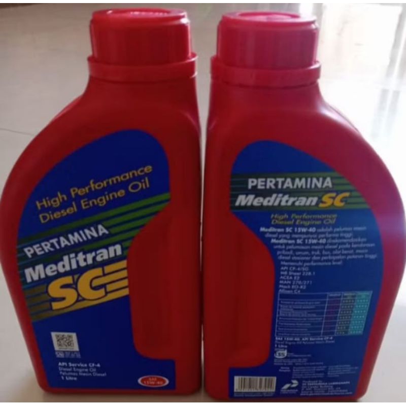 Jual oli mesin diesel meditran SC genuine oil 15w-40 1ltr | Shopee ...