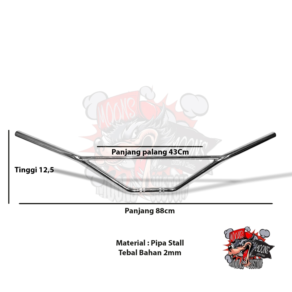 Jual stang stir honda win trail palang detail original Tebal 2mm ...