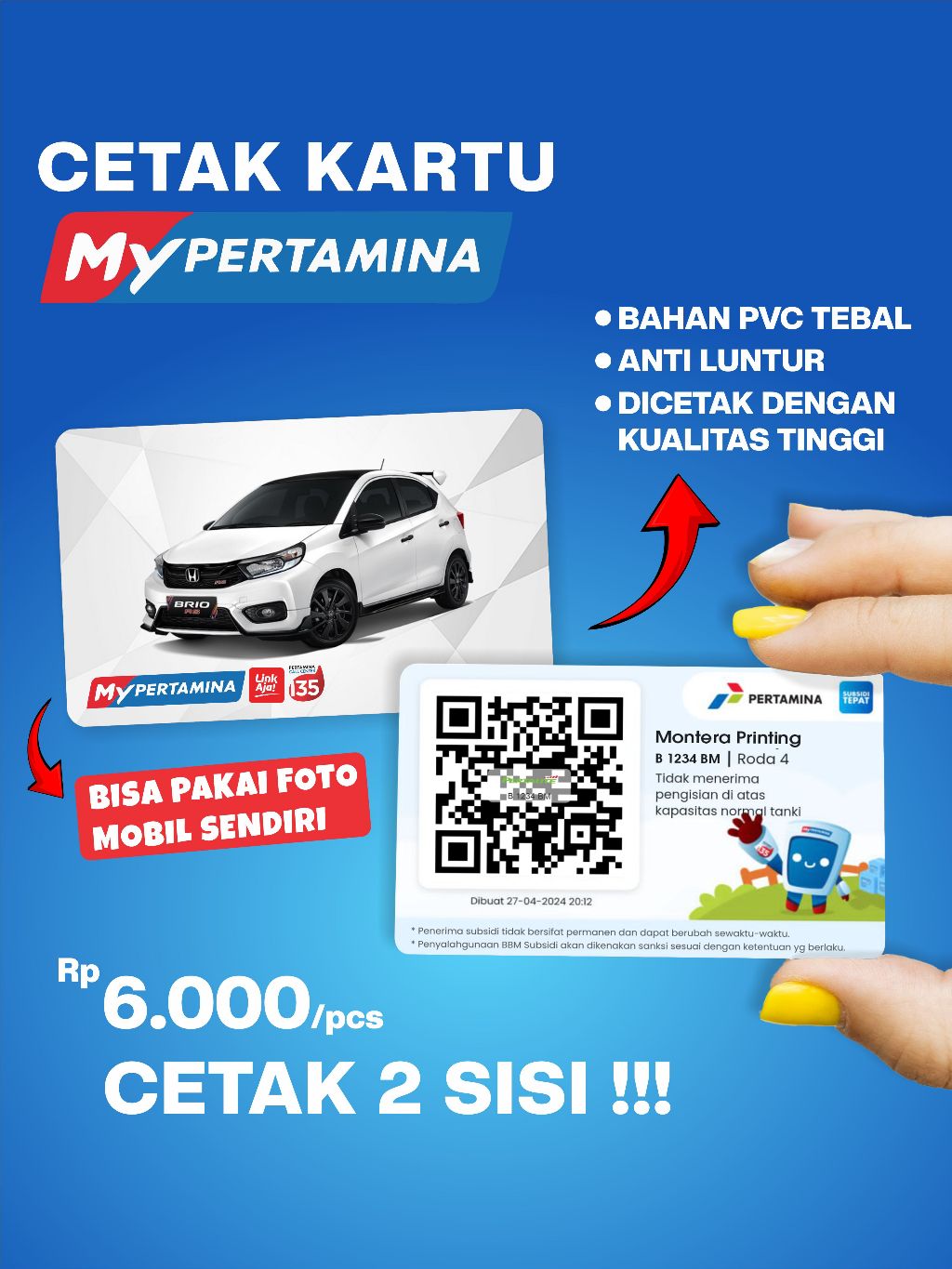 Jual Kartu My Pertamina Bahan PVC Card Tebal Sehari Jadi | Shopee Indonesia