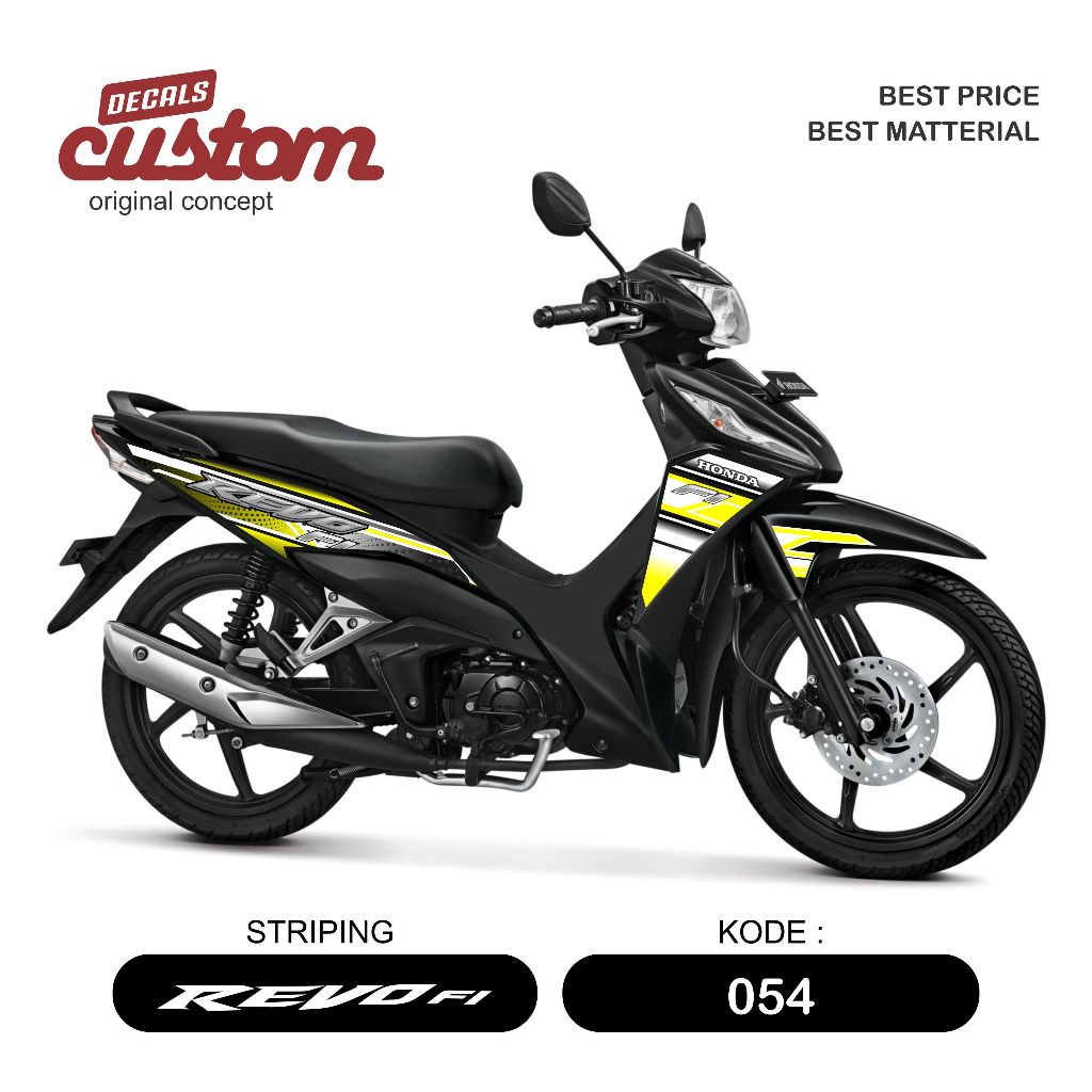 Jual stiker motor honda revo fi premium stiker costum revo striping ...