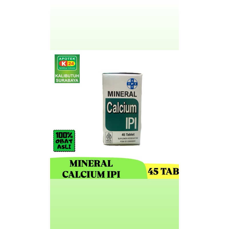 Jual IPI MINERAL CALCIUM BOTOL 45 TABLET (2 botol) | Shopee Indonesia