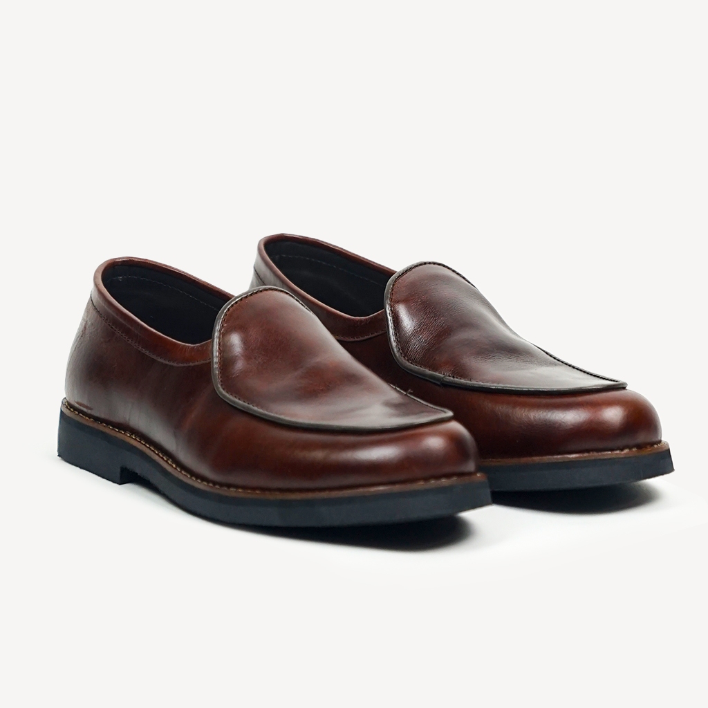 Jual Floody Blue | Sepatu Kulit Pria | Alpha Brown Loafers | Shopee ...