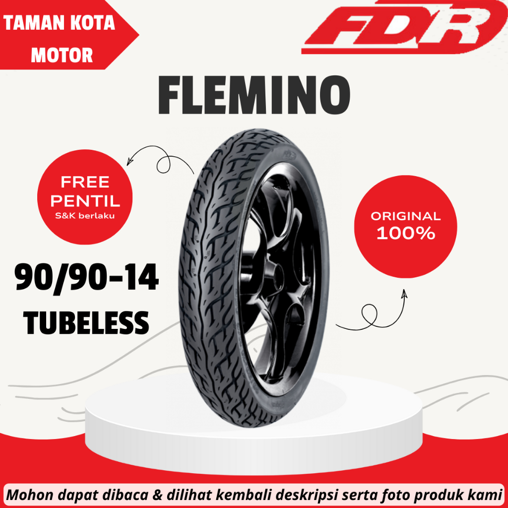 Jual BAN MOTOR METIC FDR Flemino 90/90-14 Tubeless (TL) ORIGINAL ...