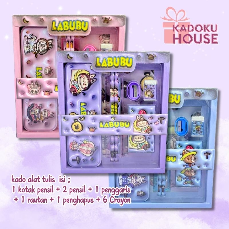 Jual labubu set alat tulis | stationery labubu | kado labubu | kado ...