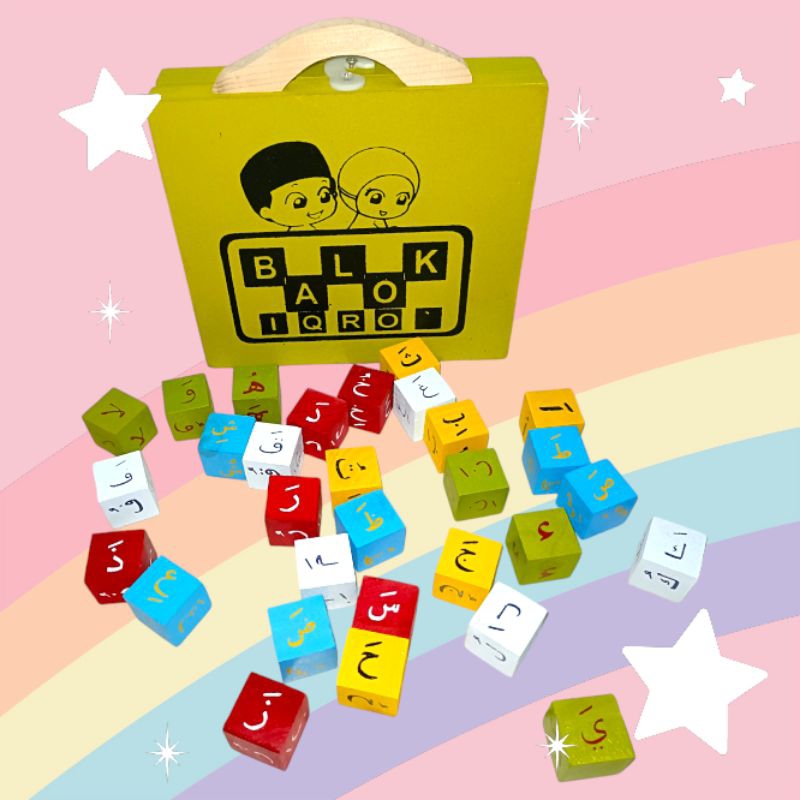 Jual Mainan Edukatif Anak/ Susun Balok Iqro' / Puzzle Kayu Hijaiyah ...