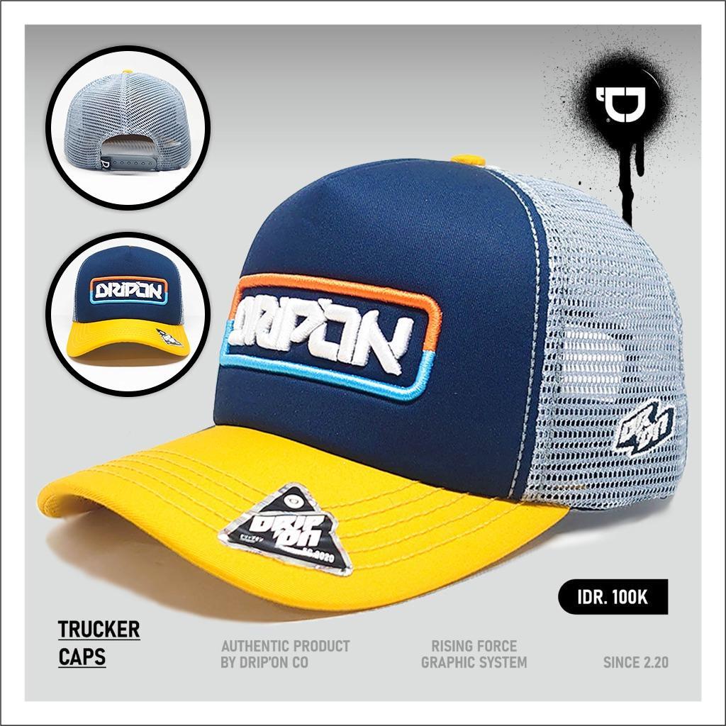 Jual DRIP ON Topi Pria Distro Original Trucker hat Topi Jaring Line up ...