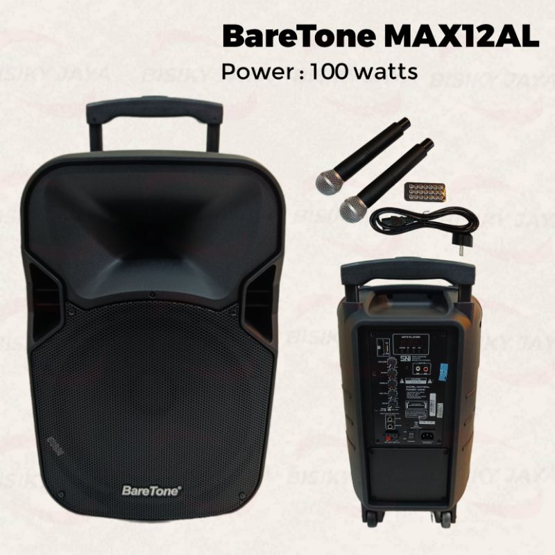 Jual Speaker Portable 12 inch Baretone MAX12AL Original Portable ...