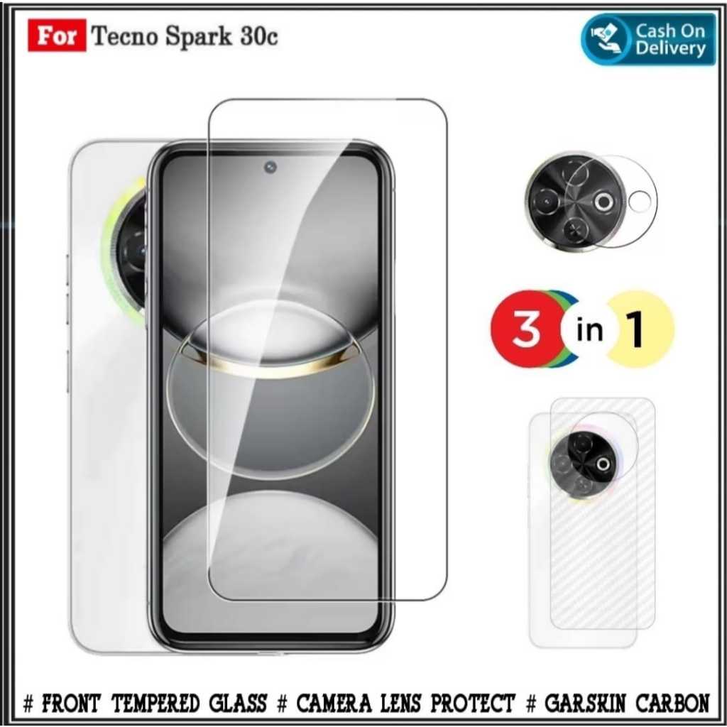 Jual PAKET 3in1 Tempered Glass Tecno Spark 30C 20 20C 20 Pro Camon 20 20 Pro Spark Go 2023 Go 1 ...