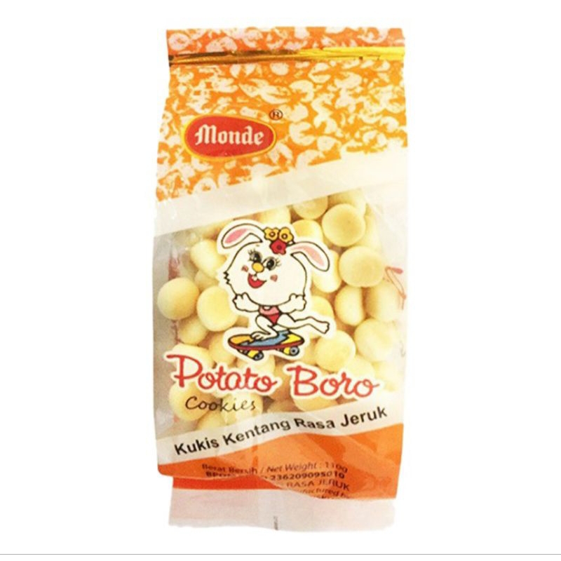 Jual Monde Potato Boro Snack Anak Cookies Kentang Rasa Jeruk 100 g ...